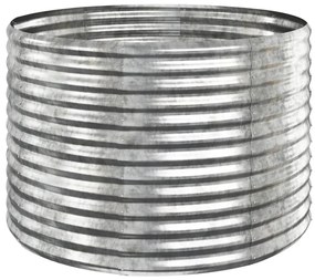 vidaXL Vyvýšený záhon práškově lakovaná ocel 100x100x68 cm stříbrný