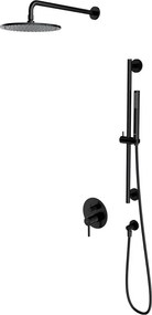 OMNIRES Y - Sprchový set s baterií pod omítku, s tělesem, průměr 25 cm, černá SYSY47BL