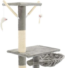 Škrabadlo pro kočky se sisalovými sloupky 230–250 cm šedé 170617