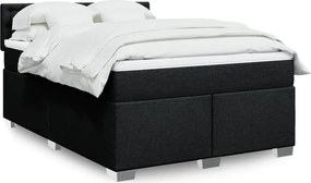 Box spring postel s matrací černá 140 x 190 cm textil 3288199