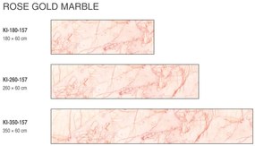 DIMEX | Fototapeta do kuchyně Růžový mramor KI-260-157 | 260 x 60 cm | krémová, oranžová, růžová