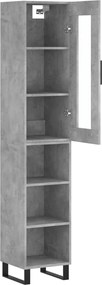 vidaXL Skříň highboard 34,5 x 34 x 180 cm kompozitní dřevo [3199389] Barva: Betonová šedá