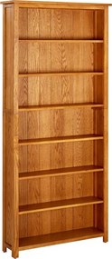 vidaXL Knihovna se 7 policemi 90 x 22,5 x 200 cm masivní dubové dřevo [288475]