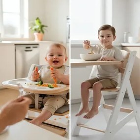 Tulano Morsel 40 Židlička ke krmení bílo-naturální