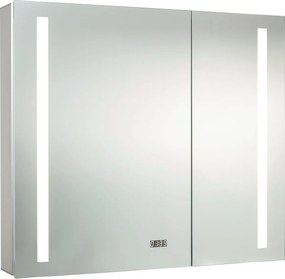 Zrcadlová skříňka s LED osvětlením Aluminio Sun, 70 × 80 × 13 cm