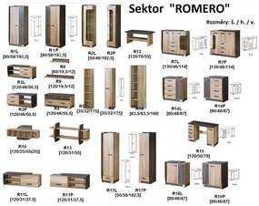 Dolmar Obývací stěna Romero Osvětlení: Bez osvětlení