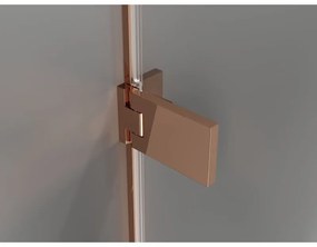 Mexen Lunar-F Duo, skládací sprchový kout 100 x 70 cm, 8mm čiré sklo, profil růžové zlato, 836-100L-070P-60-00