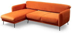 Designová sedačka Eilika 270 cm oranžová - levá