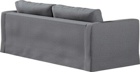 Potah na pohovku IKEA  Karlstad 3-místná, nerozkládací, dlouhý barva šedá látka pletený vzor