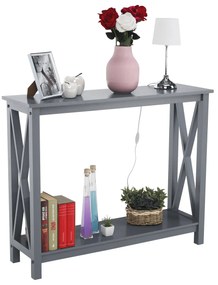 Konzolový stolek Sonet, šedá, 100 x 30 x 80 cm