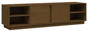 TV skříňka medově hnědá 156 x 40 x 40 cm masivní borové dřevo - Default Title