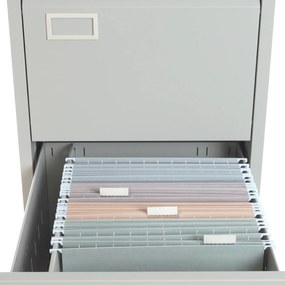 Kovová kartotéka A4 - 2 zásuvky, 45,5 x 62 x 71,5 cm, cylindrický zámek, zelená - ral 6033