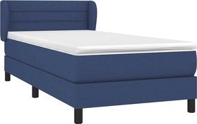 Box spring postel s matrací modrá 90x200 cm textil 3126299