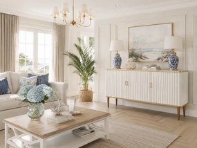 Komoda Stilig ST313 160 cm bílá/zlatá