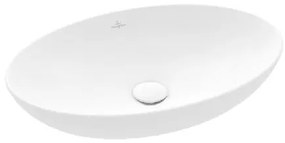 Villeroy & Boch Loop&Friends - Umyvadlo na desku, 620x420 mm, bez přepadu, CeramicPlus, Stone White 4A4801RW