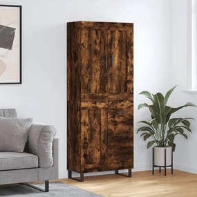 Skříň highboard kouřový dub 69,5 x 34 x 180 cm kompozitní dřevo 3200030