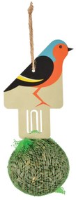 Krmítko pro ptáky na zavěšení lojové koule 9 x 5,2 x 19,5 cm červenka obecná