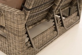 Pohovka Ancona zemitě hnědá 5mm – šedá-meliert