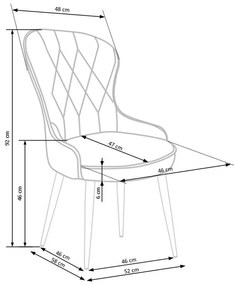 Jídelní židle Rilla, šedá / černá