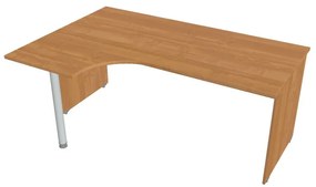 Stůl ergo 180 x 120 cm, pravý Hobis Gate GE 1800 60 P Dekor lamino podnože: olše, Dekor korpusu: olše, Barva nohy: šedivá