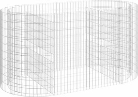 Gabionový vyvýšený záhon pozinkované železo 200 x 100 x 100 cm 152045
