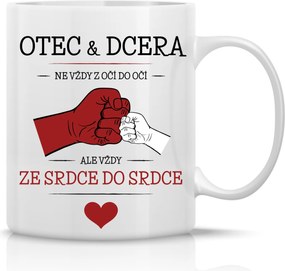 OTEC & DCERA - klasický bílý keramický hrníček 300 ml