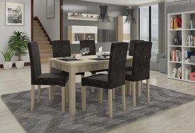 ADRK Furniture Sada stolu s židlemi RODOS 56 SE-ROD-56-S-B124