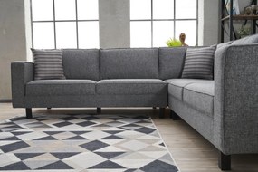 Hanah Home Rohová pohovka KALE šedá