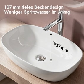 keramické umyvadlo BRUSSEL DU104B 40-70cm Velikost: 405x405x140mm