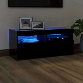 vidaXL TV skříňka s LED osvětlením 90x35x40 cm [804383] Barva: Černá