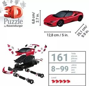 Ravensburger Ferrari SF90 Stradale / 3D Puzzle / od 8 let