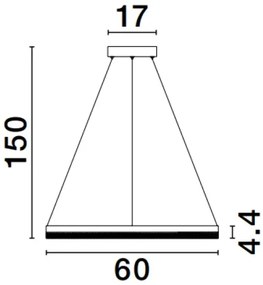 LED lustr Adria 60 černé