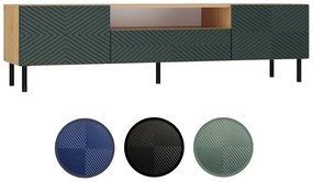 TV stolek KAMA 160 cm dub artisan/zelená