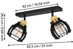 Eglo 43927 - Bodové svítidlo STILLINGTON 2xE27/40W/230V