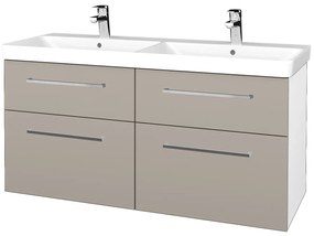 Dřevojas Koupelnová skříň Q MAX SZZ4 120 Varianta: N01 Bílá lesk / Úchytka T04 / N07 Stone