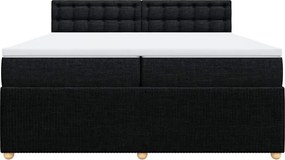 Box spring postel s matrací černá 200x200 cm textil 3287579