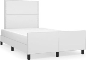 Rám postele bez matrace bílý 120x190 cm umělá kůže 3270555