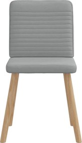 Jídelní židle 4 ks světle šedé textil 3315244