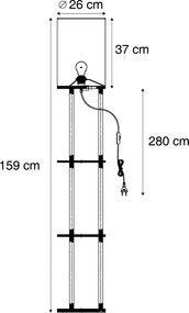 Chytrá stojací lampa černá vč. WiFi A60 - Stojon