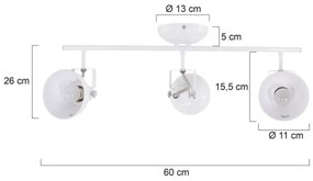 Reality - Bodové svítidlo GINA 3xE14/40W/230V bílá