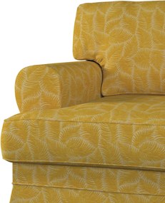 Potah na křeslo IKEA Ekeskog barva žlutá látka pletený vzor, vzorované