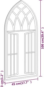 Zrcadlo pískové 100 x 45 cm železo do interiéru 3093531