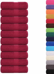 Ručníky pro hosty FROGN 10 ks bordó 30x50 cm 360 g/m² 136733