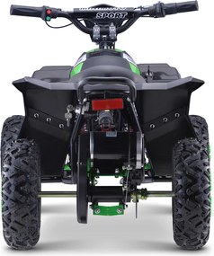 Ramiz Čtyřkolka na baterie E-STAR zelená 35 km/h + motor 1000W + nafukovací kola + nastavení sedadla