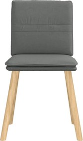 Jídelní židle 4 ks tmavě šedé textil 3315356