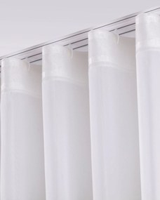 Záclona na řasící pásce Wave barva krémová látka poloprůhledná, lesklé