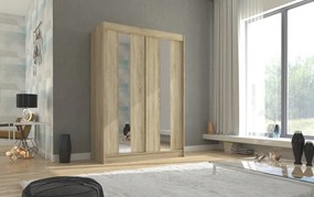 Šatní skříň s posuvnými dveřmi Balton - 150 cm Barva: Bílá