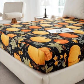 Prostěradlo z mikrovlákna ORANGE PUMPKINS barevné 180x200 cm