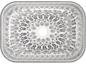 Mexen Rita, umyvadlo na desku 455x325x135 mm, bílá-černý vzor, ​​21084586