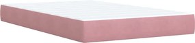 Box spring postel s matrací růžová 120x190 cm samet 3287703